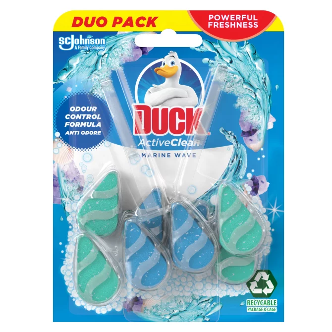Duck® Active Clean osvježivač za WC školjku duplo pakiranje miris ...